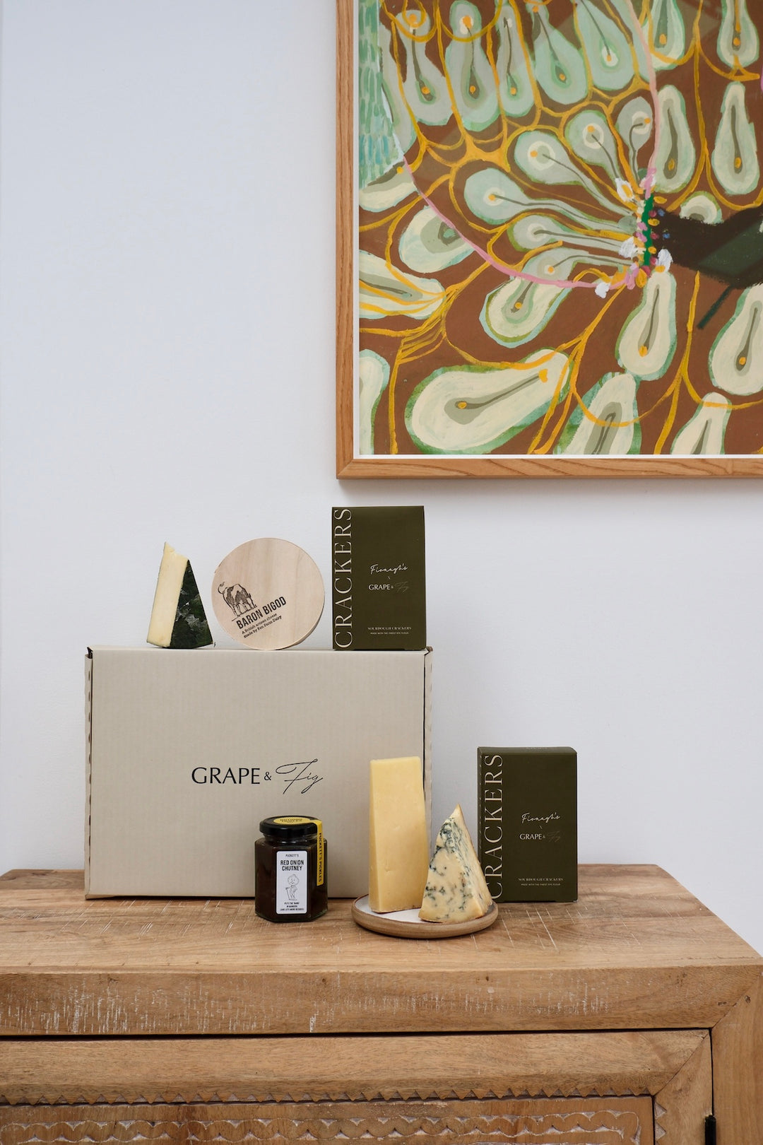 The British Cheese, Crackers & Chutney Gift Box – GRAPE & Fig